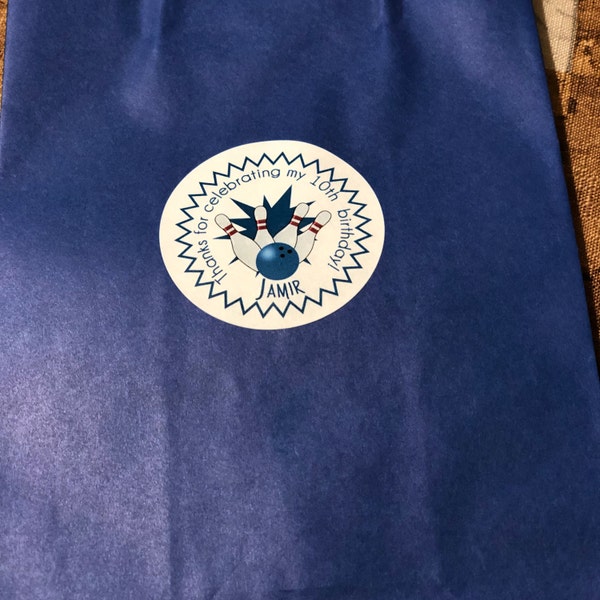 Red Bowling Stickers, Bowling Birthday Party, Bowling Party Stickers ...