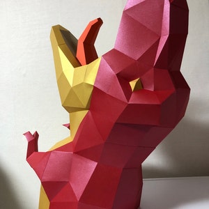 DIY Papercraft 3D Fawn On Rock PDF Plantilla SVG para crear - Etsy México