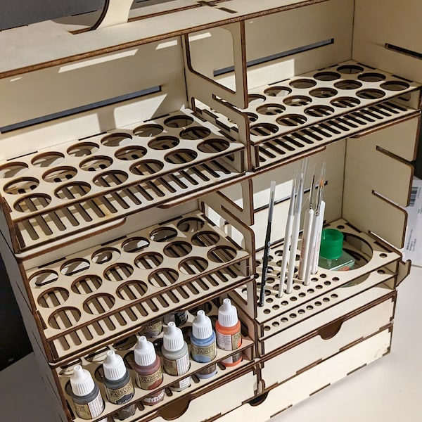 GIGA Portable Paint Station, Modular Shelves and Storage Compatible ...
