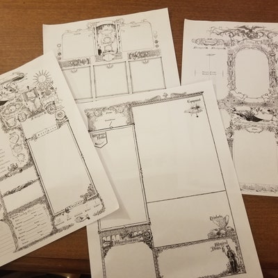 Gothic Vibes Character Sheet D&D 5e - Etsy