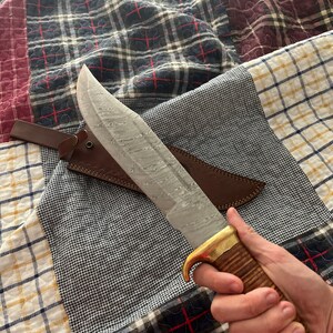 Knife New Amazing Mosaic Damascus Skinning Hunting Knife Handmade ...