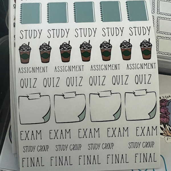 Student Planner Stickers, School Planner Stickers, Exam Reminders for ...