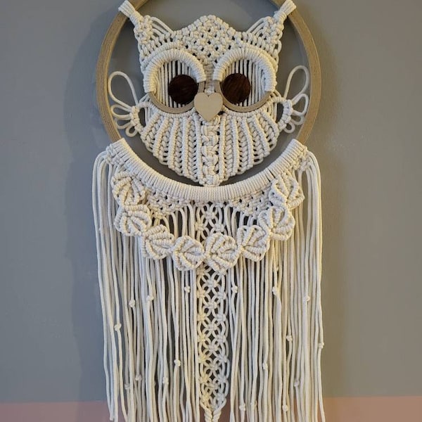 TUTORIAL PDF for Macrame Owl| Step by Step Guide| Cute Wall Hanging ...