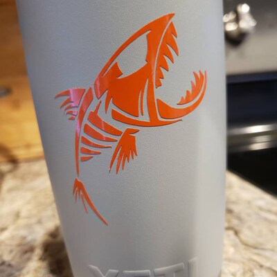 Bone Fish Decal/fish Decal/fishing Decal/dad Sticker/grandpa - Etsy