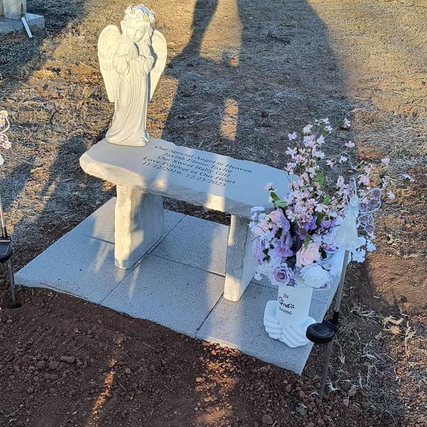 Custom Medium Stone Bench Personalized Memorial Garden Decor - Etsy