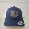 Personalized Player Number Leather Patch Hat | Personalized Baseball ...
