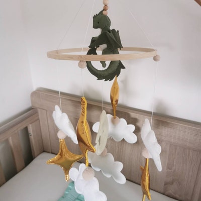 Dragon Stroller Mobile, Dragon Stroller Toy, Green Stroller Lanyard ...