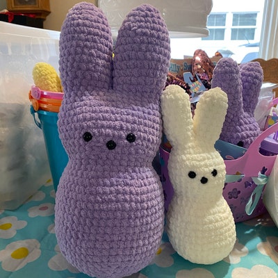 Jumbo Peep Bunny, Crochet Pattern, PDF, Digital, Download, Easter Pattern, Peep, Crochet Bunny ...