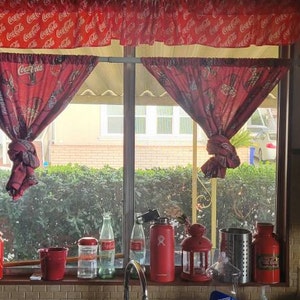 Table Cloth Made From Coca Cola Material. Red White 6 Foot Picnic Table ...
