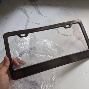 Custom Color Glitter Resin License Plate Frame With Glow in the Dark ...