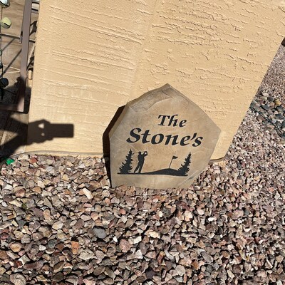 Welcome Name Stone Custom Stone Engraved Rock Personalized Garden Stone ...