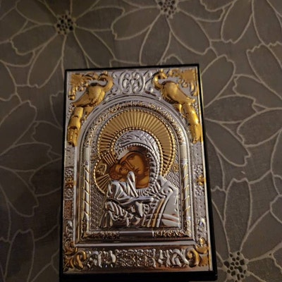 Orthodox Special Box With Icon of Mother of God and Myrrh Oil-incense ...
