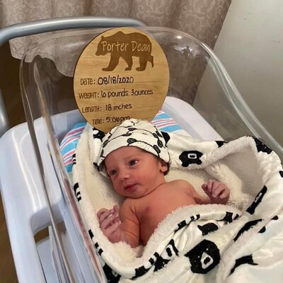 Birth Stats Announcement Sign. Hospital Baby Announcement Sign. Baby ...