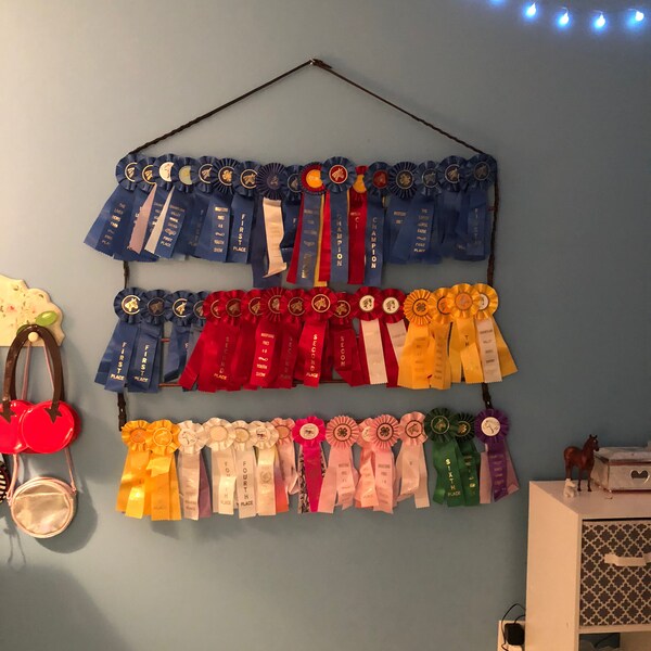 Upscale High Capacity Horse Show Ribbon Display Holder | Holds 75 ...