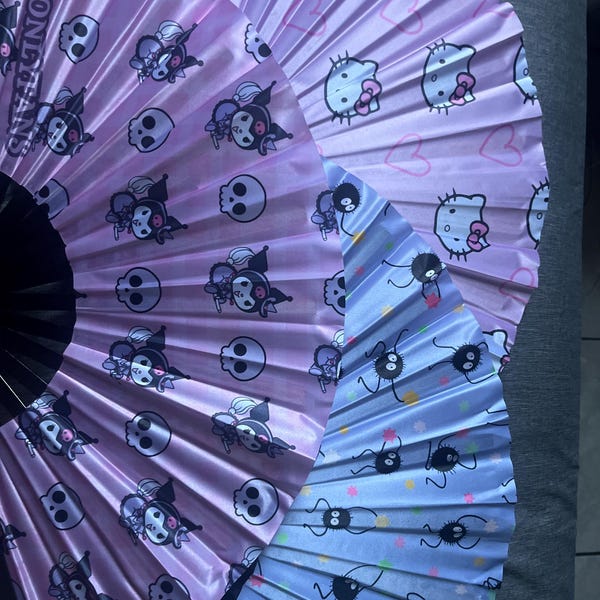 Kuromi Hand Designed Rave Fans | Hand Fans | Festival/events | Sanrio ...