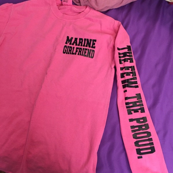 CUSTOM Marine Wife, Girlfriend, Sister, Mom, Daughter, Long Sleeve T ...