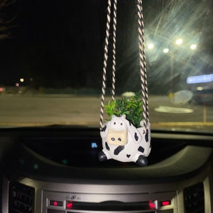Cow Hanging Car Air Freshener Essential Oil Car Clay Diffuser - Etsy