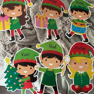 Personalized Elf Yard Decorations Multicultural Outdoor - Etsy