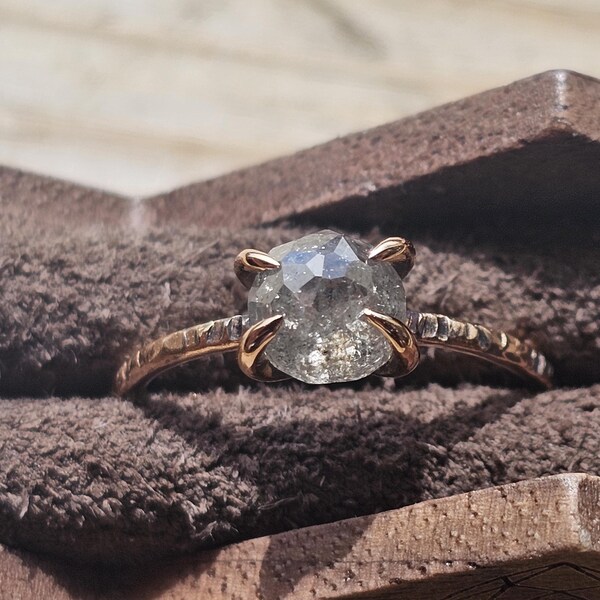 Raw Australian Opal Ring. Unique Alternative Organic Rustic Natural Raw ...