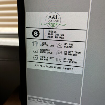 Editable Clothing Tag Template, T-shirt Neck Label, Garment Care Tag ...