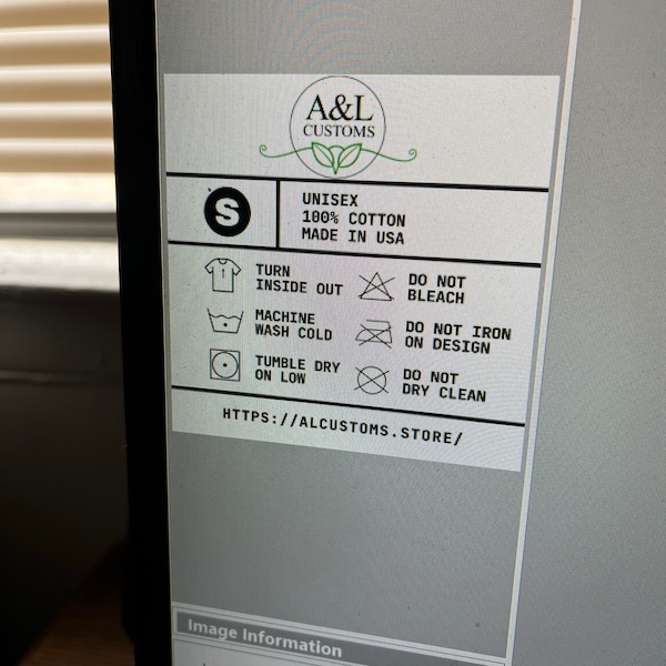 Editable Clothing Tag Template, T-shirt Neck Label, Garment Care Tag ...