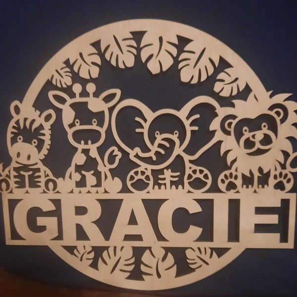 Safari Animal Laser Cut File Shapes. 5 Two Layer Vector Files SVG, Ai ...