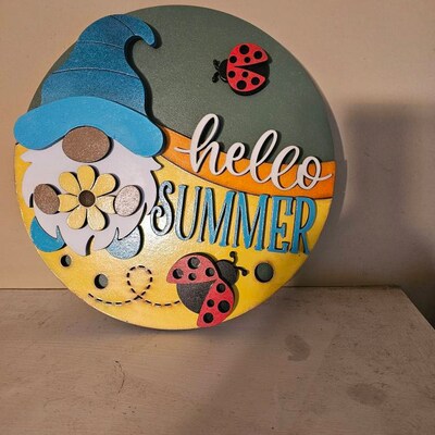 Daisy Hello Summer Door Hanger Svg Summer Welcome Sign Svg Daisy Svg ...