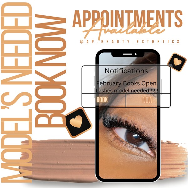 Lash Flyer , Social Media Flyer, Book Now Flyers, Lash Appointments Flyers, Eyelash Extension ...