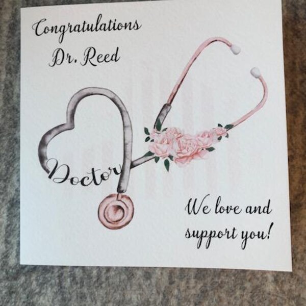 Personalised Congratulations Doctor Card, Qualified Doctor Card, Doctor ...