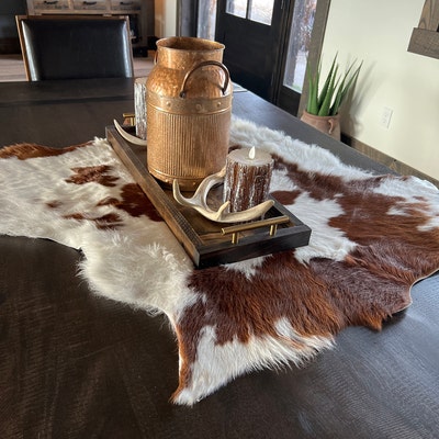 Tricolor Mini Cowhide Rug High Quality Cowhide Rug Hair on - Etsy