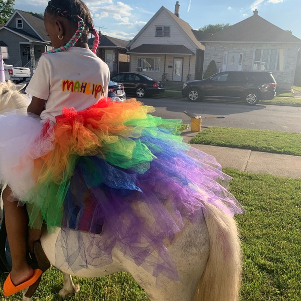 Rainbow Cloud Tutu, Unicorn Costume, Halloween Costume, Adult Unicorn Tutu, Kids Tutu, High Low ...