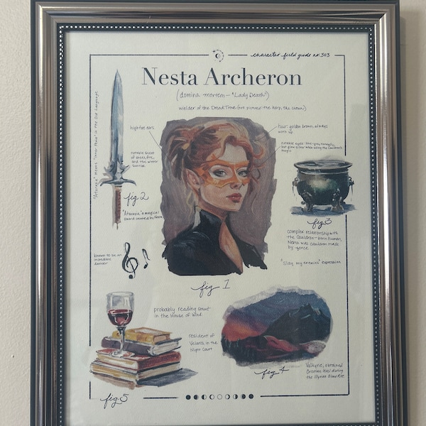 Hand-painted Nesta Art Print - Officially Licensed ACOTAR Fan Art ...