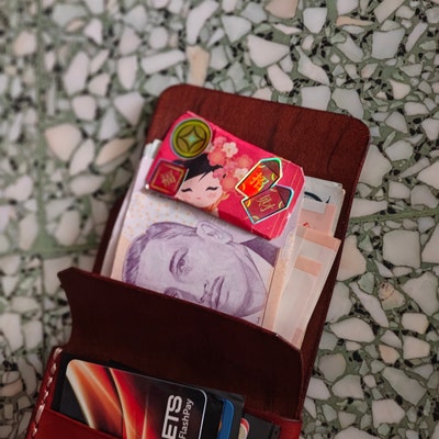 Minimalist Wallet Hand Made in Japan With Shonan Leather Natural - Etsy