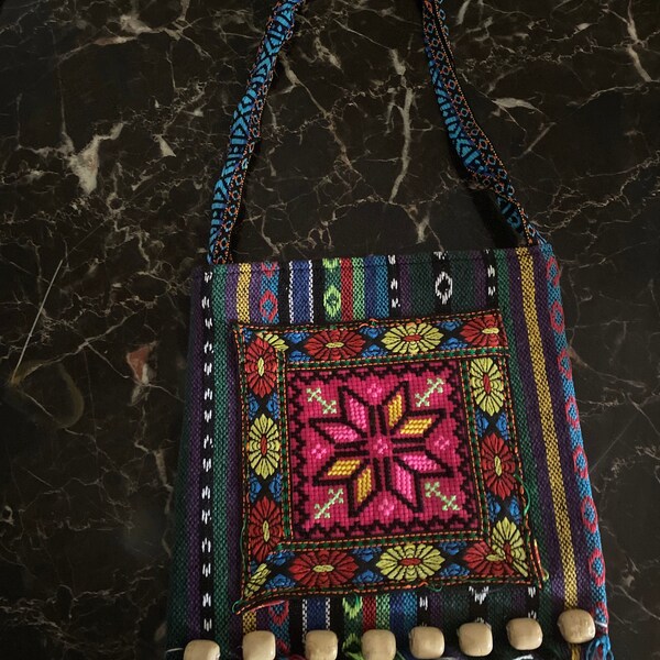 Keffiyeh Shemagh Embroidered With Hand Embroidery With A Palestinian ...