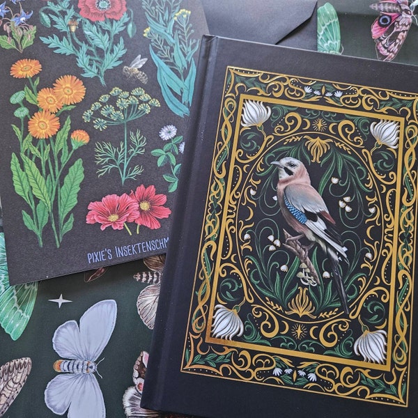 Note Pad A5 50 Sheets Mushroom and Moth Witch Paper Pixie Cold Design ...