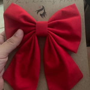 Red Hair Bows for Girls, Red Hair Bow, Red Hair Clip, Cosplay Hair Bows ...