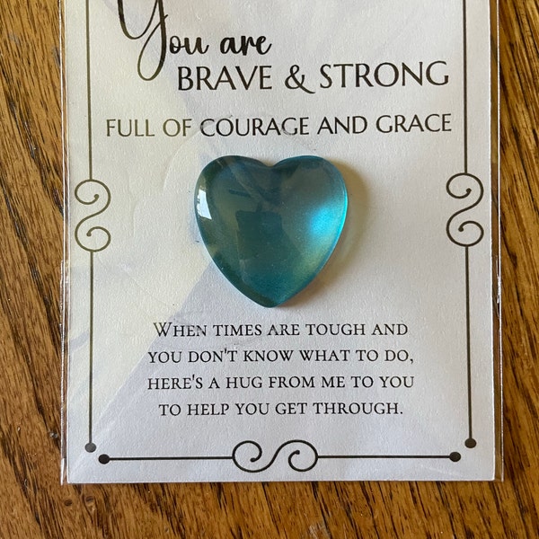 Pocket Hug Thinking of You Gift, Glass Gem Pocket Token, Handpainted ...