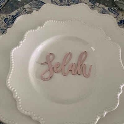 Custom TABLE NAMES Wooden Custom Wedding Table Name Topper Personalised ...