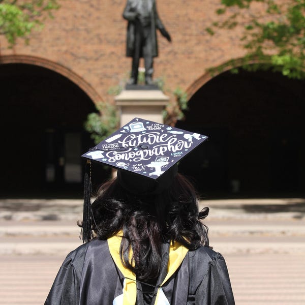 Social Worker Graduation Cap Topper, Advocate Support Empower Printed ...