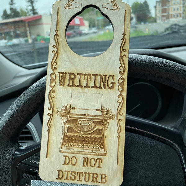 Writing Do Not Disturb Engraved Door Hanger Sign - Etsy