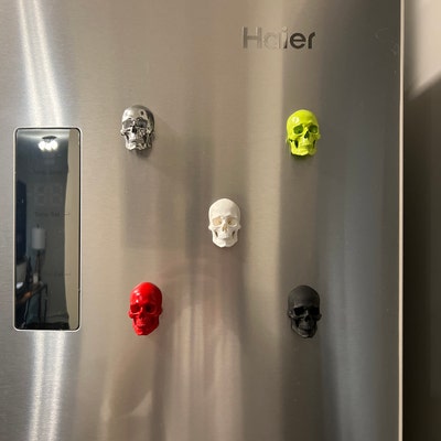 5 Piece Human Skull Magnets - Etsy