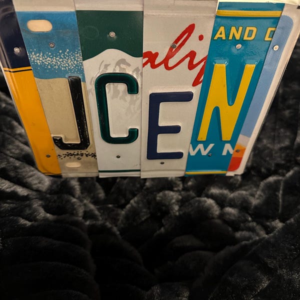 License Plate Name Sign, Gifts for Kids, Childrens Gifts, Dorm Room ...