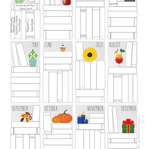 Book Tracker Printable Bookshelf Reading Log Books I've Read Poster ...