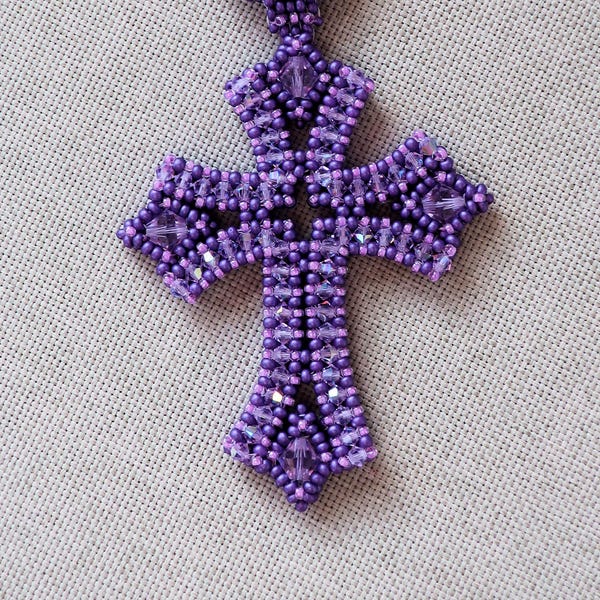 Byzantine Crystal Cross Pendant Tutorial: PDF - Etsy
