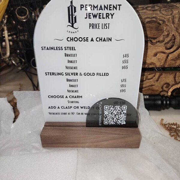 Custom Acrylic Price List - Small Business Price List - Personalized ...