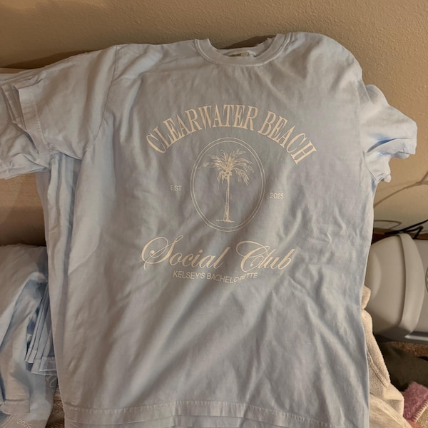 Luxury Bachelorette Party Shirts Custom Savannah Beach Club. Cocktail ...