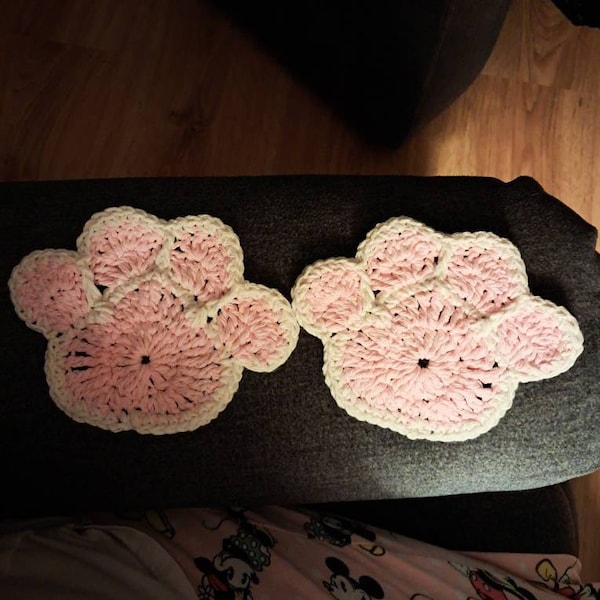 Paw Coaster Crochet Pattern - Dog Cat Paw Coaster Lovely Puppy Paw ...