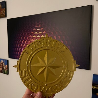 World Showcase Medallion Inspired Sign / Plaque Prop Replica Disney ...
