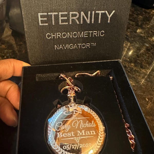 Eternity Chronometric Navigator Engraved Pocket Watch, Personalized ...