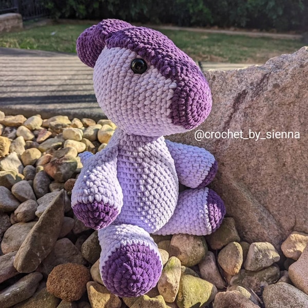 Crochet Pattern PDF Download | Parasaurolophus Dinosaur Crochet Pattern ...